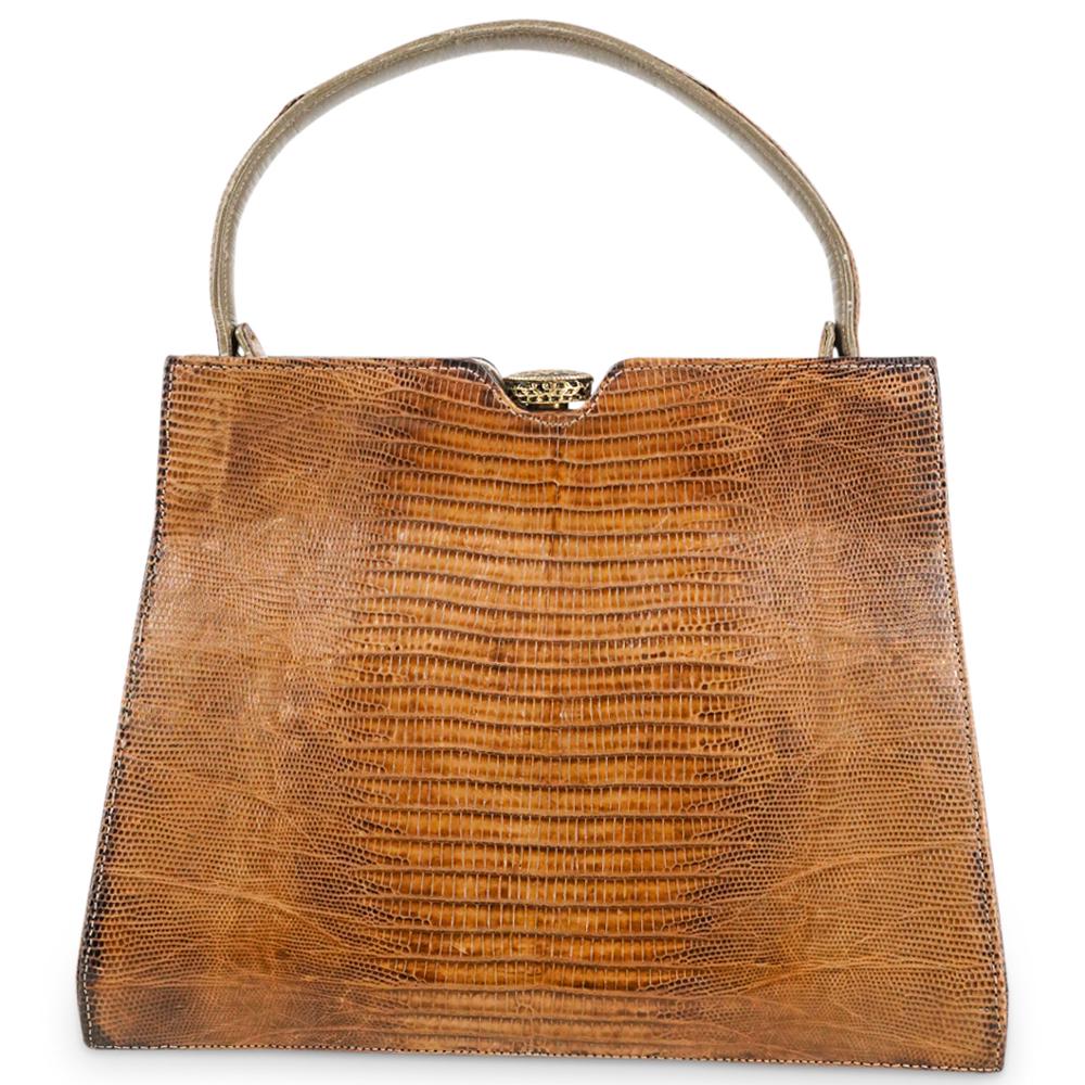 Vintage 1950's Palizzio Lizard Skin Handbag