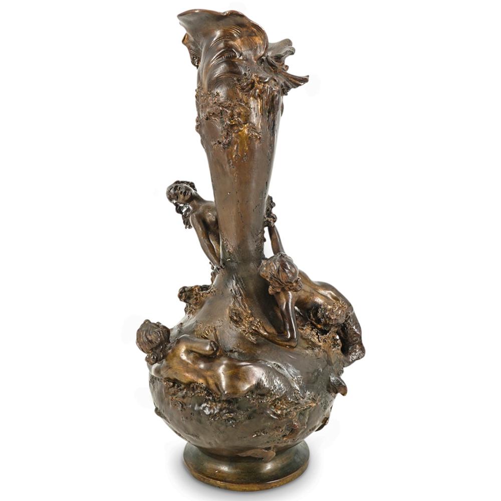 Ignaz Mansch (austrian. 1867-1926) Bronze Figural Vase Auction