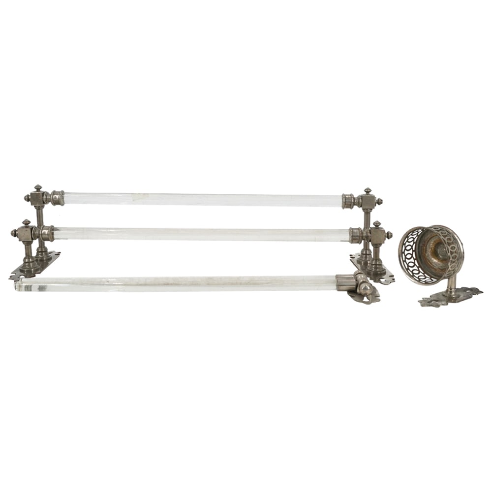 3 Pc Vintage French Bathroom Accessories Set Auction