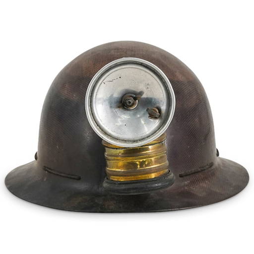 Antique British Premier Miner's Hat Helmet