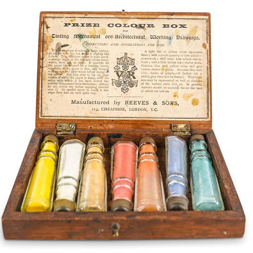 Antique English Reeves & Sons Prize Colour Box