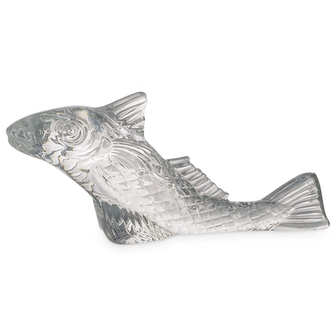 Baccarat Crystal "fish Gadideo" Figurine Auction