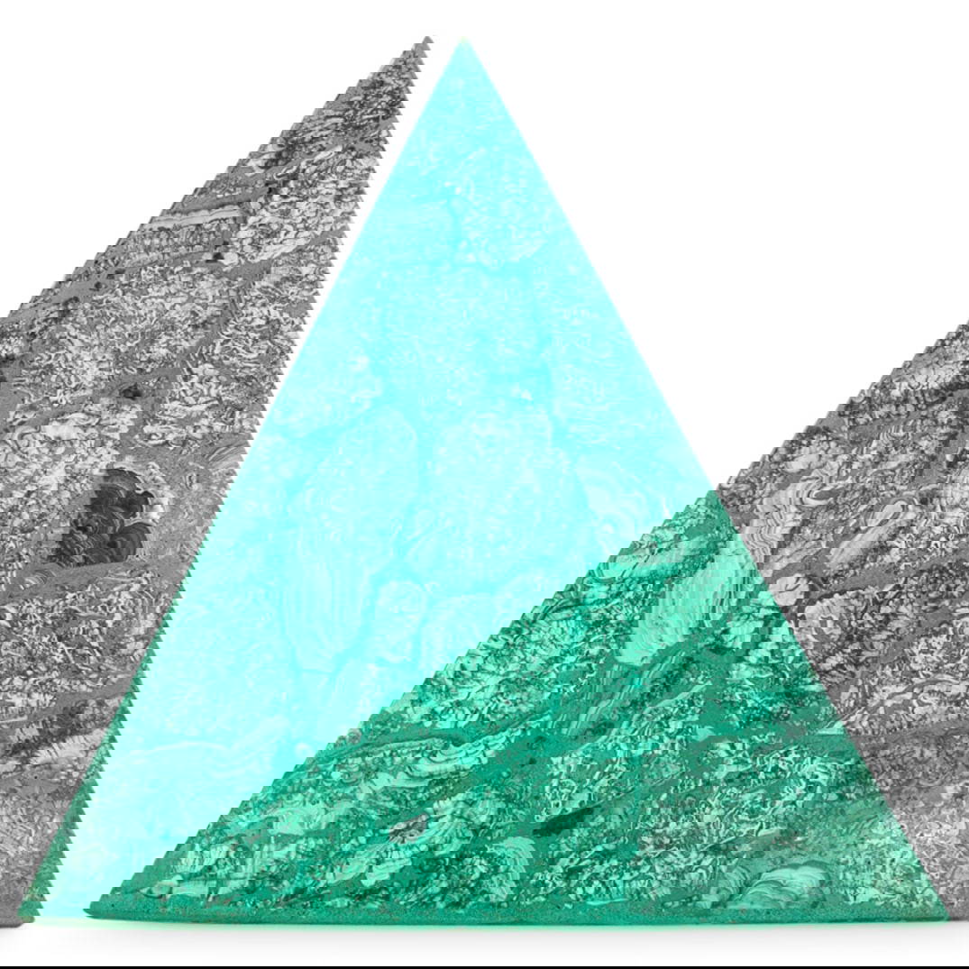 Large Malachite Pyramid Auction