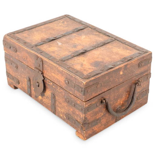 Antique Wood & Iron Box