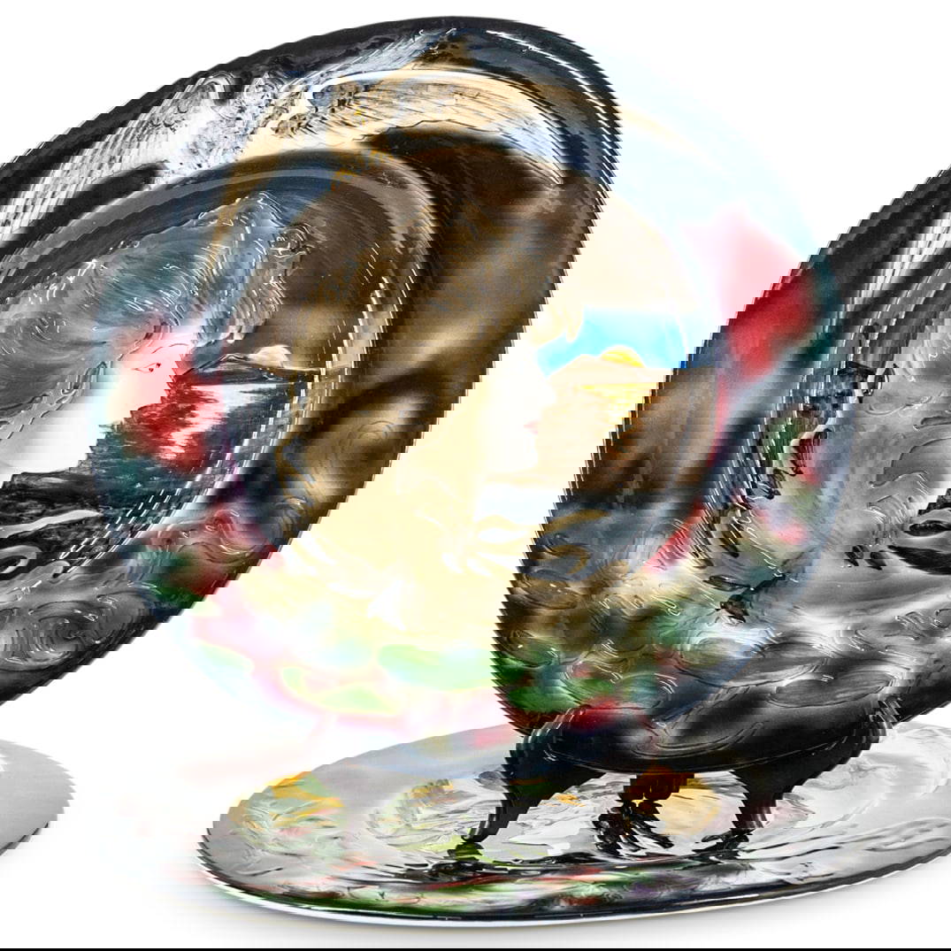 Pair Cico Art Nouveau Style Porcelain Chargers Auction