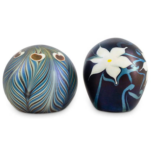 (2 Pc) Vandermark Iridescent Paperweights