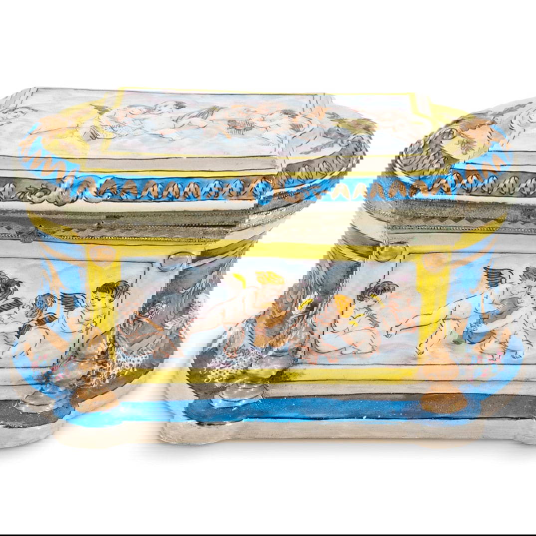 Antique Capodimonte Style Porcelain Box Auction