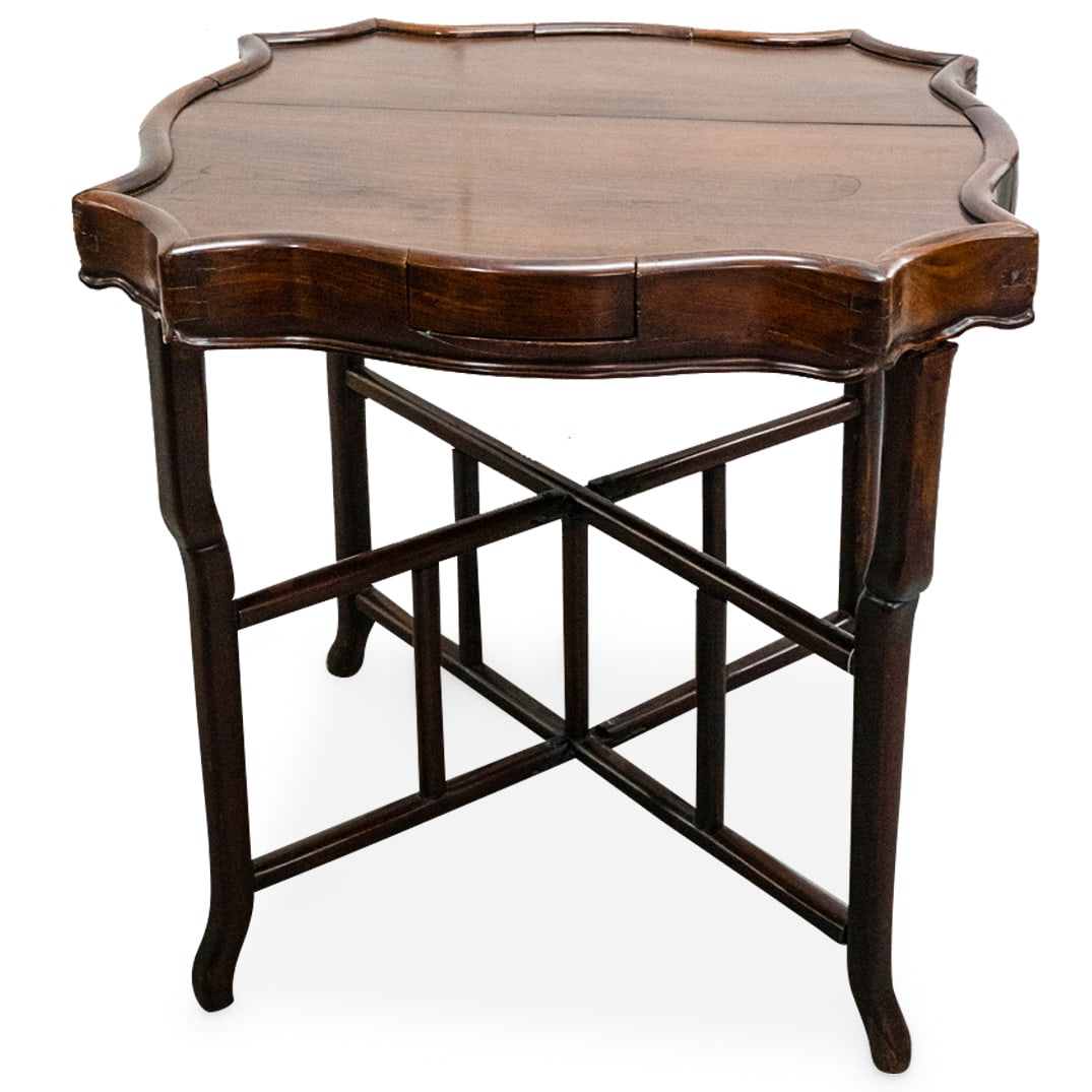 Antique Chinese Carved Wood Mahjong Table Auction