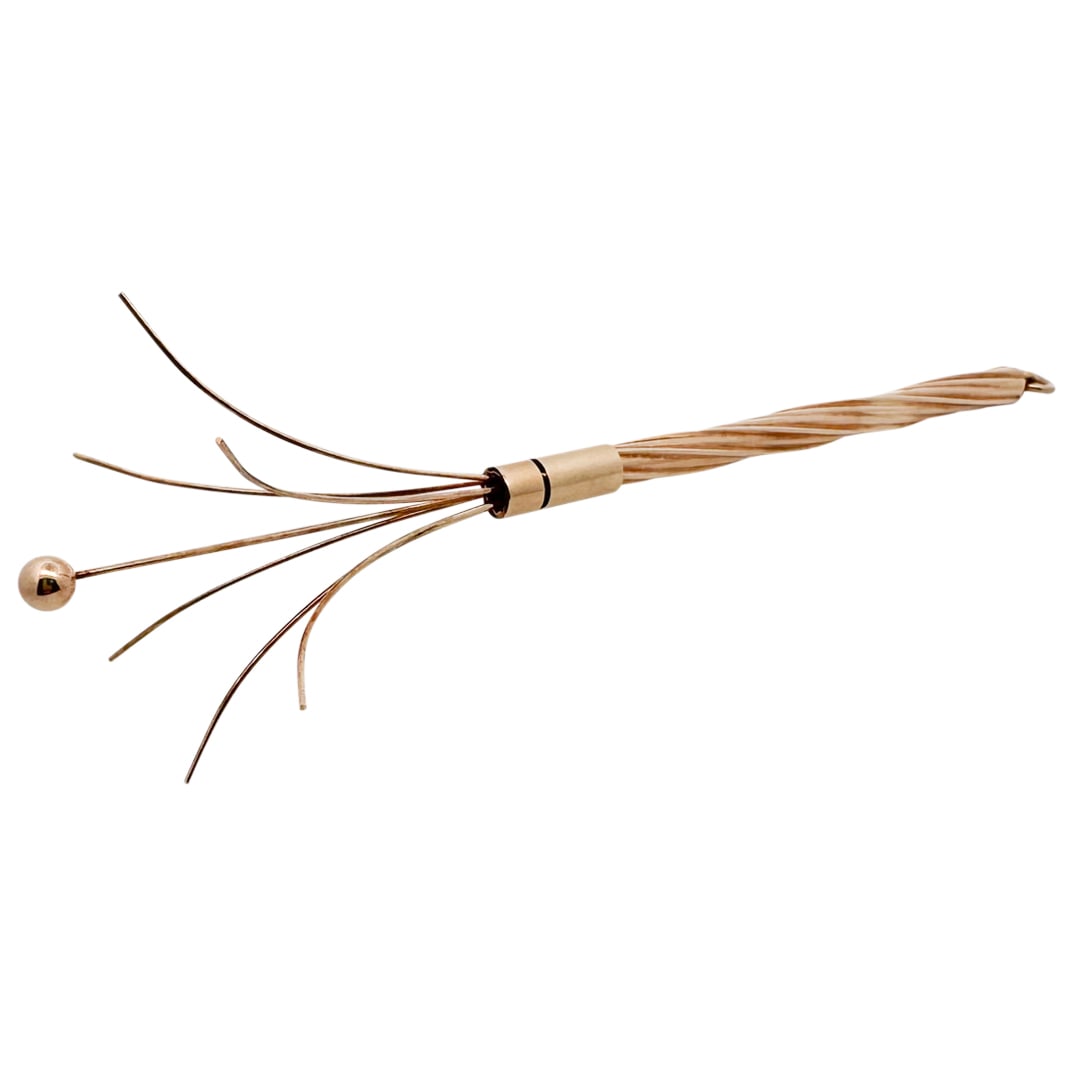 Vintage 14k Gold Retractable Swizzle Stick Pendant Auction