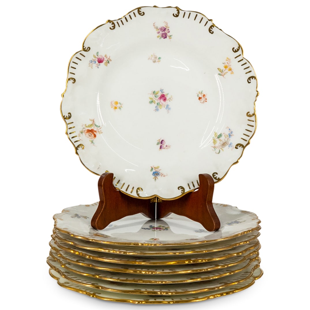 (8 Pc) Cauldon Porcelain Plates For Davis Collamore & Co.