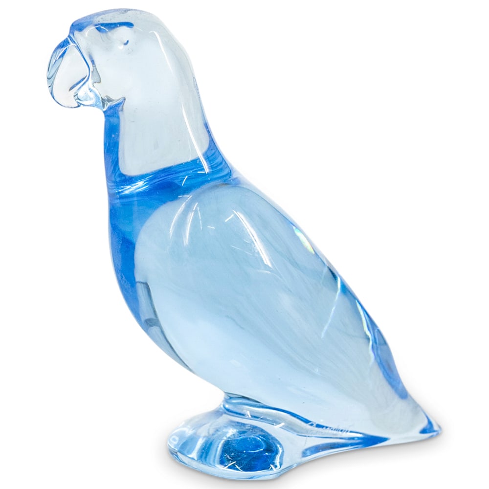 Baccarat Crystal Parrot Bird Figurine Auction