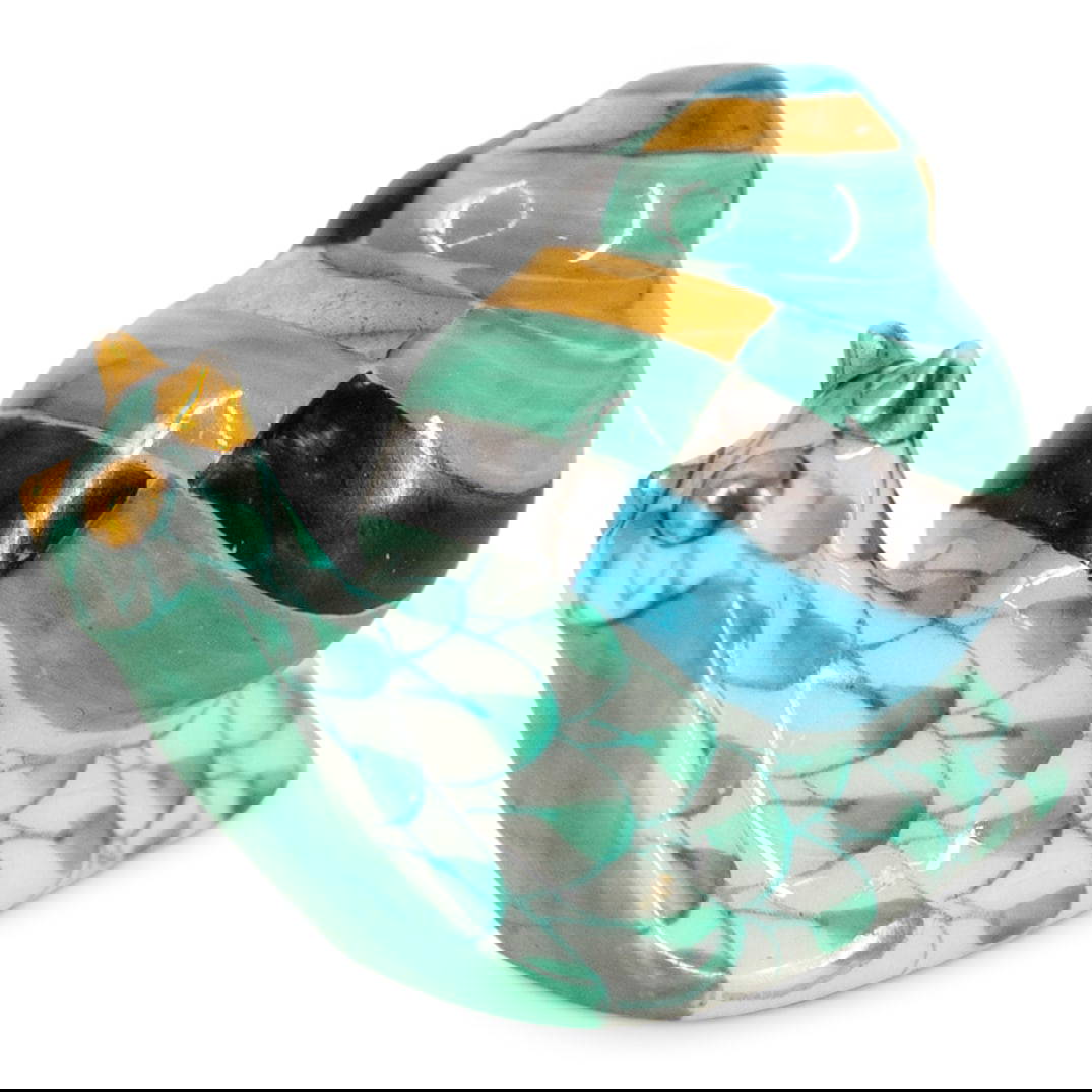 Herend Porcelain "miniature Snail" Green Fishnet Figurine Auction