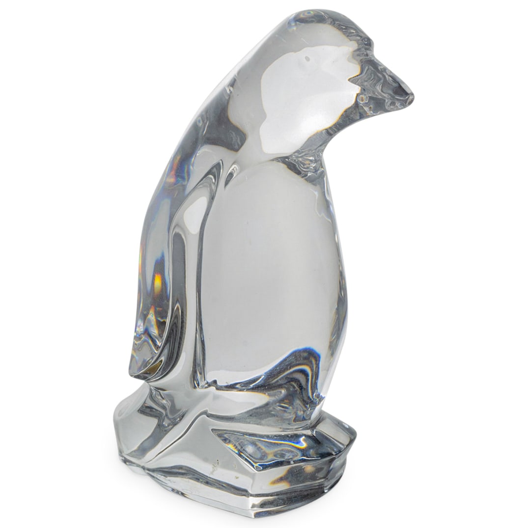 Val St Lambert Crystal "penguin" Figurine Auction