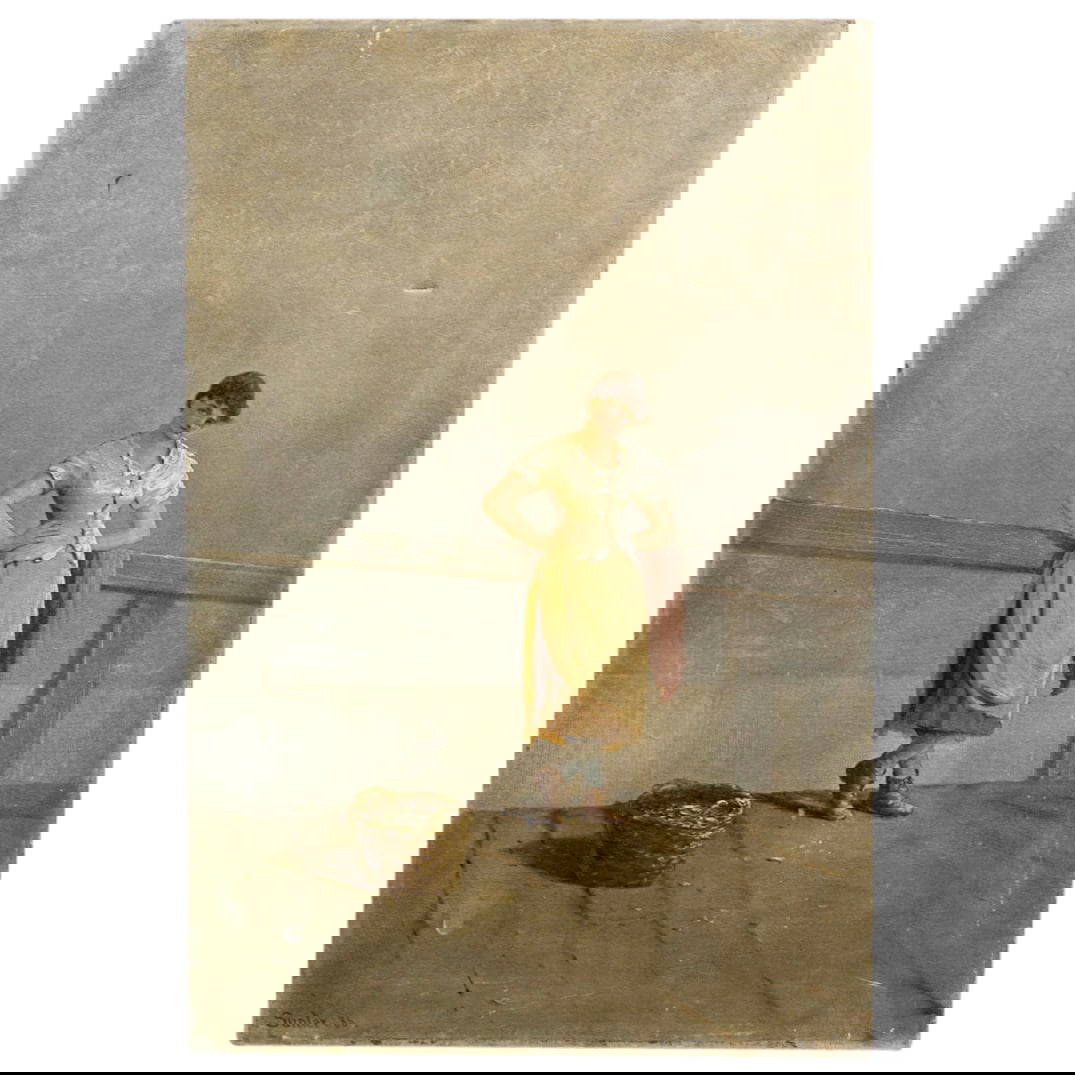 Harry J. Sunter (american, 1850-1900) Fishwife Ooc Auction