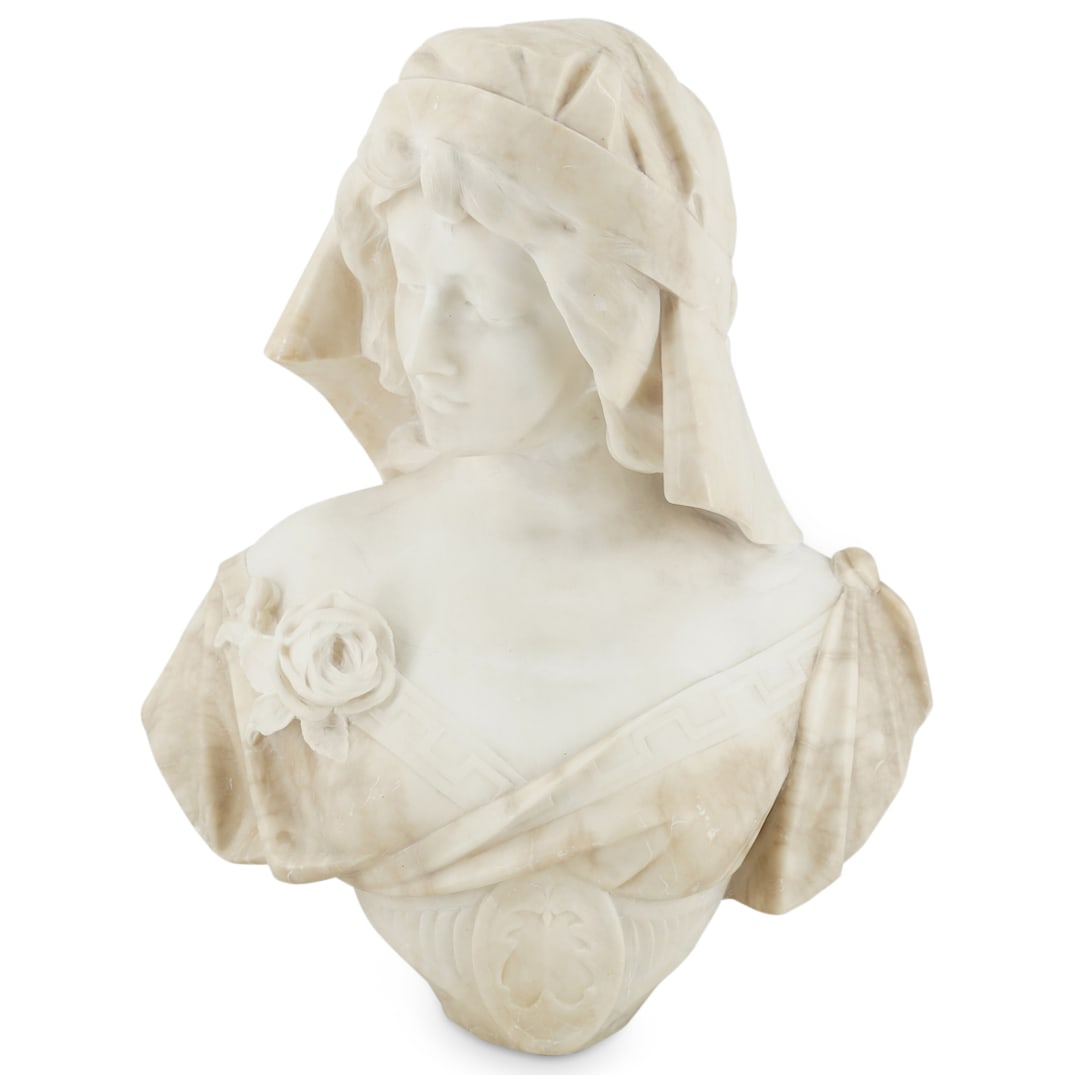 Italian A. Bellini Marble Bust Statue Auction