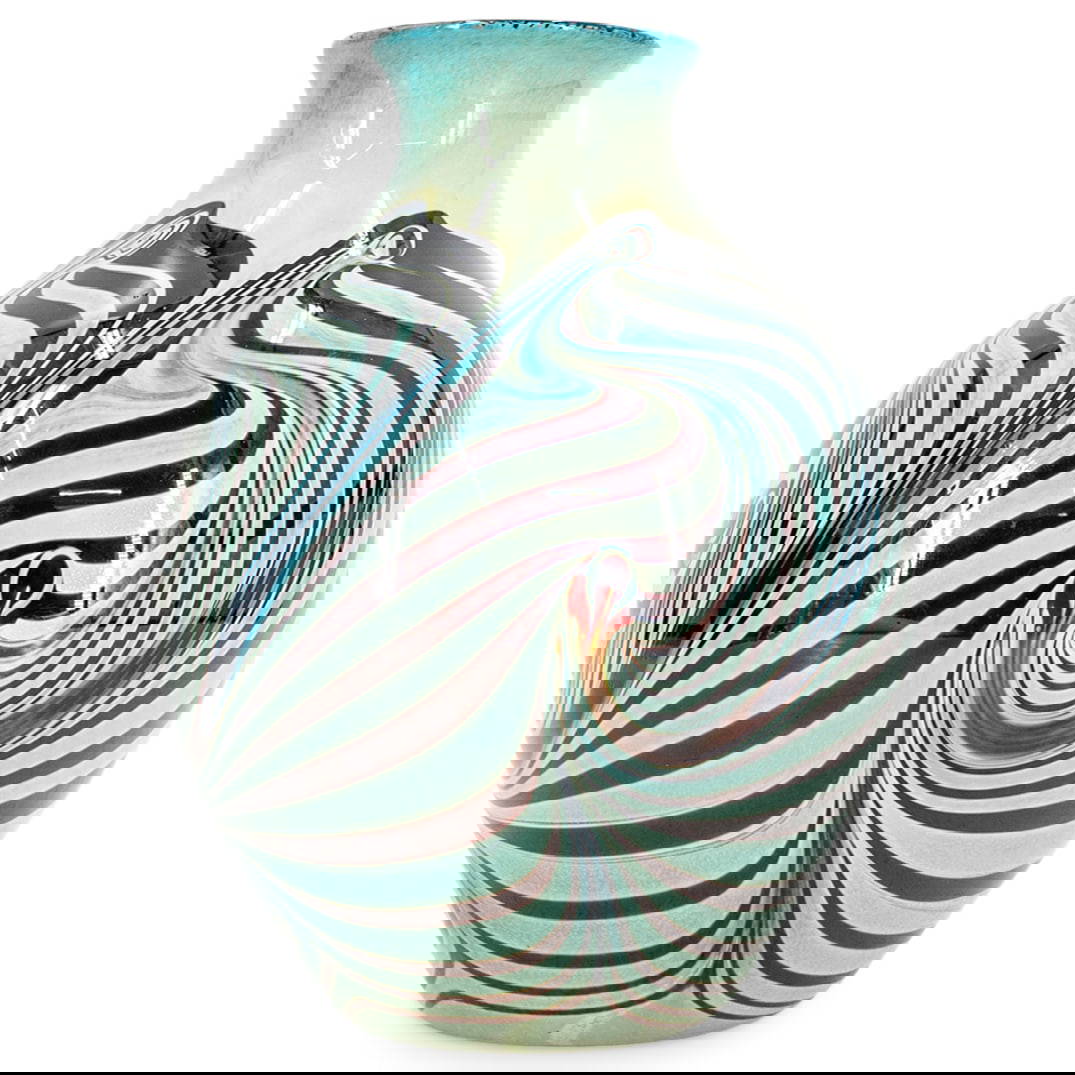 Sherburne Slack Art Glass Vase Auction