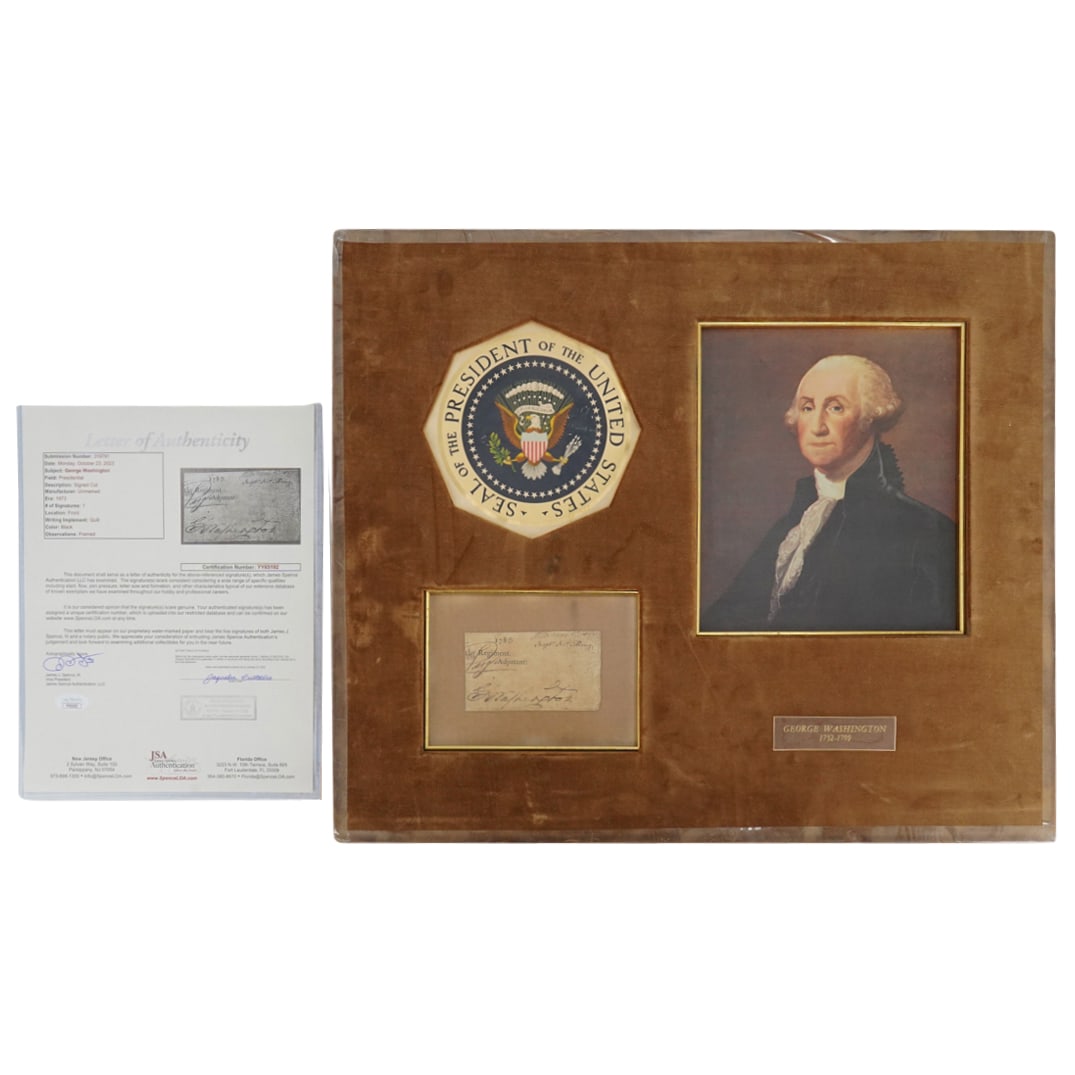George Washington Autograph Signed Document Loa/jsa Auction