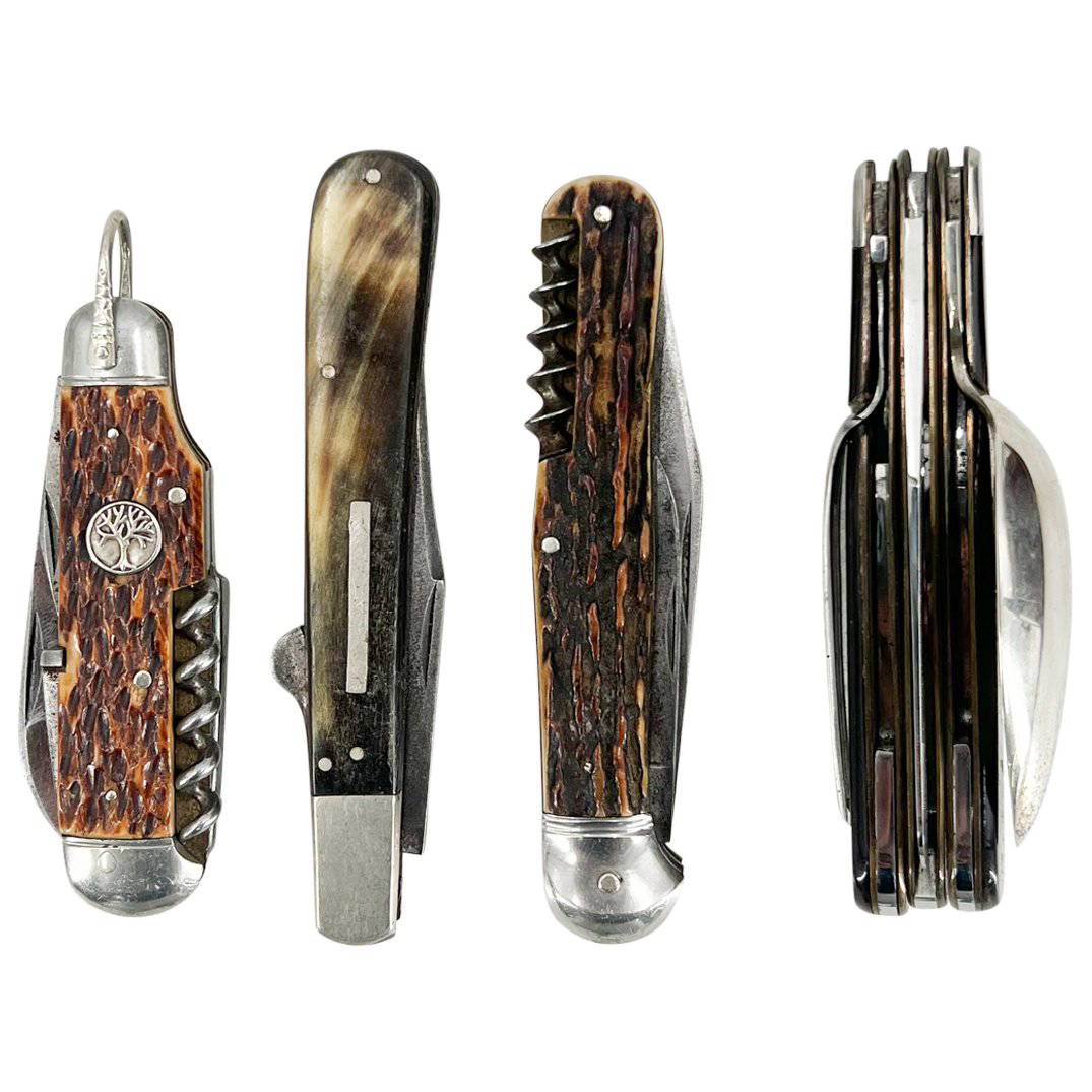 (4 Pc) Slater Bros. And Heinrich Boker Pocket Knives Auction