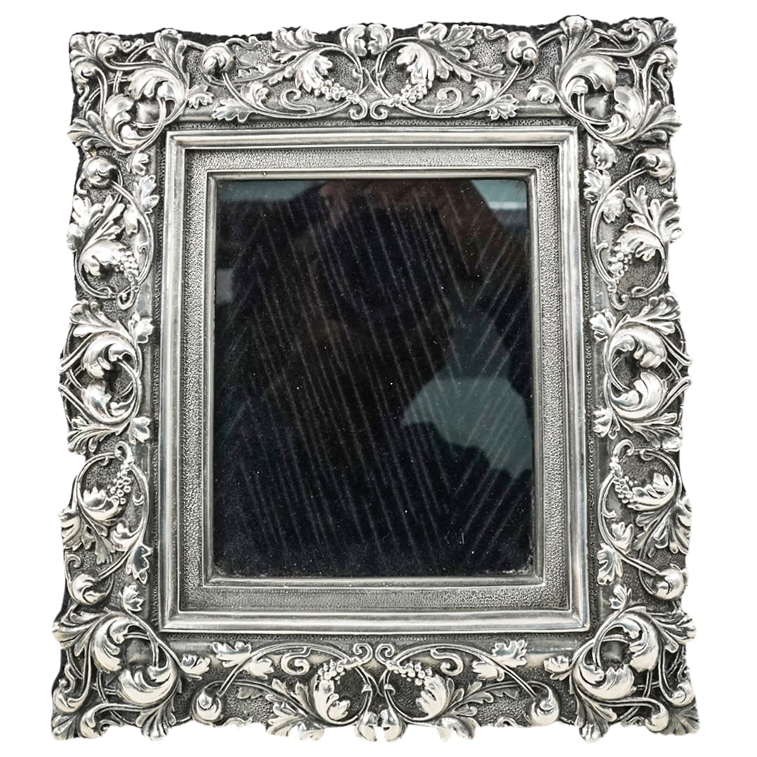 Ornate Sterling Silver Overlaid Picture Frame Auction