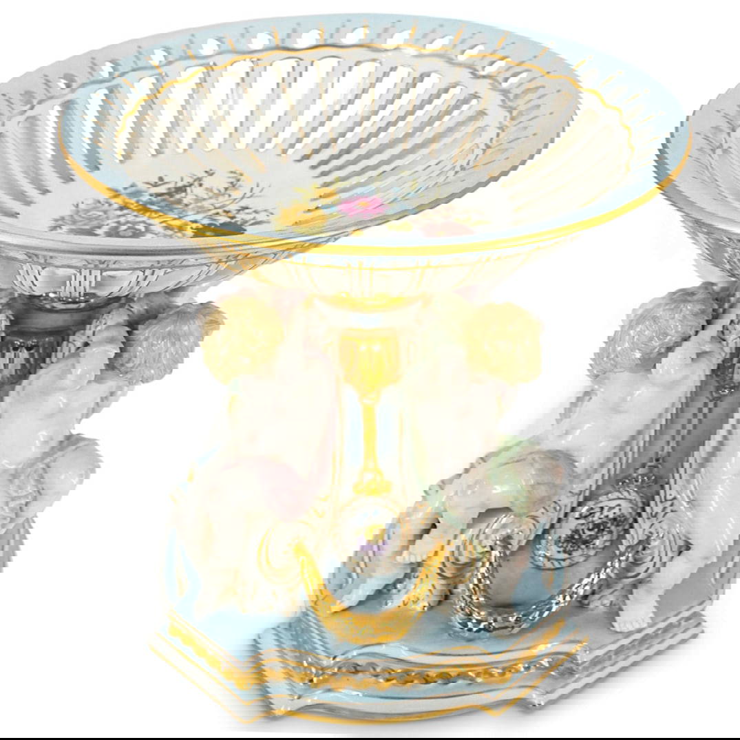 Antique German Porcelain Putto Centerpiece Auction