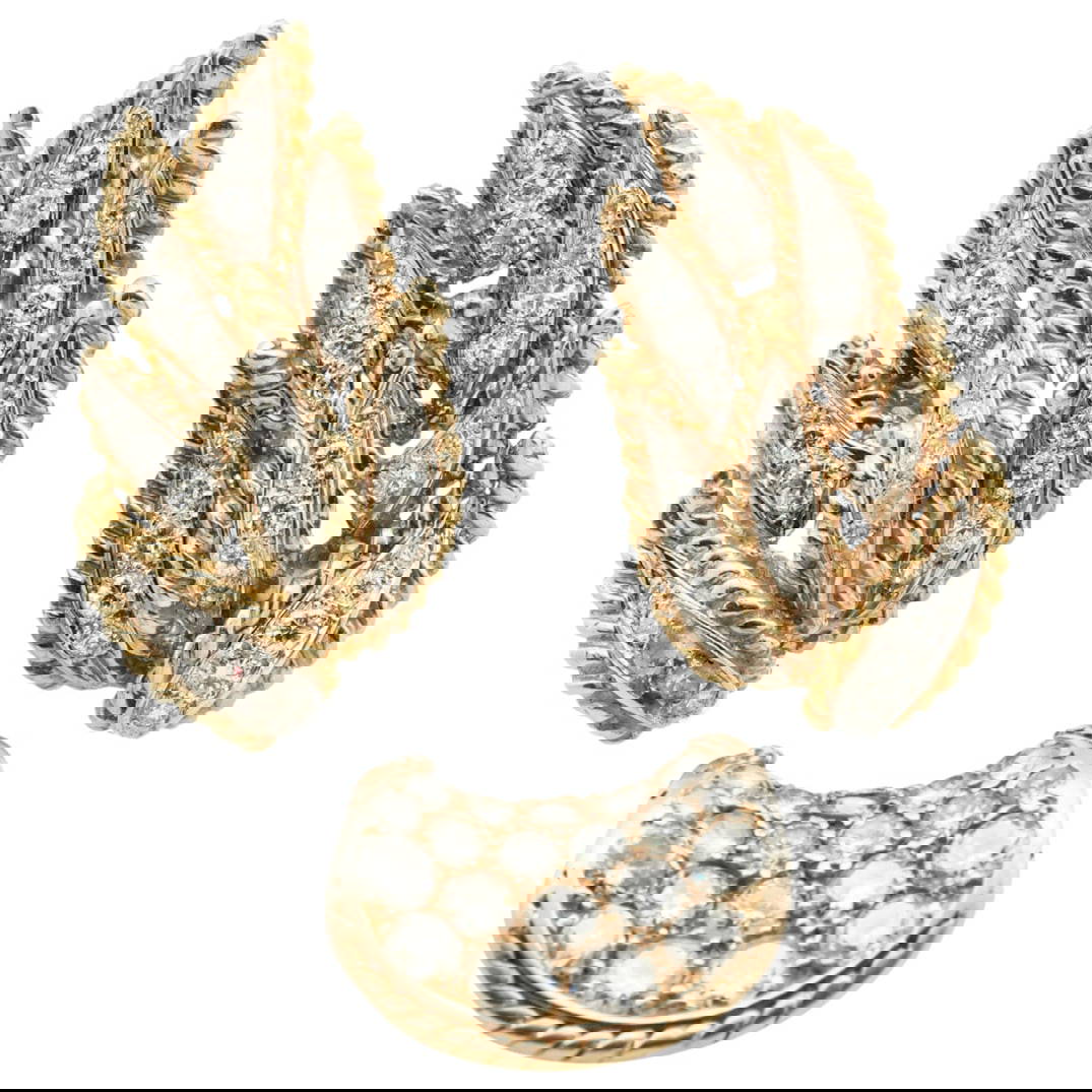 (3 Pc) Hanora 18k Gold And Diamond Jewelry Set Auction