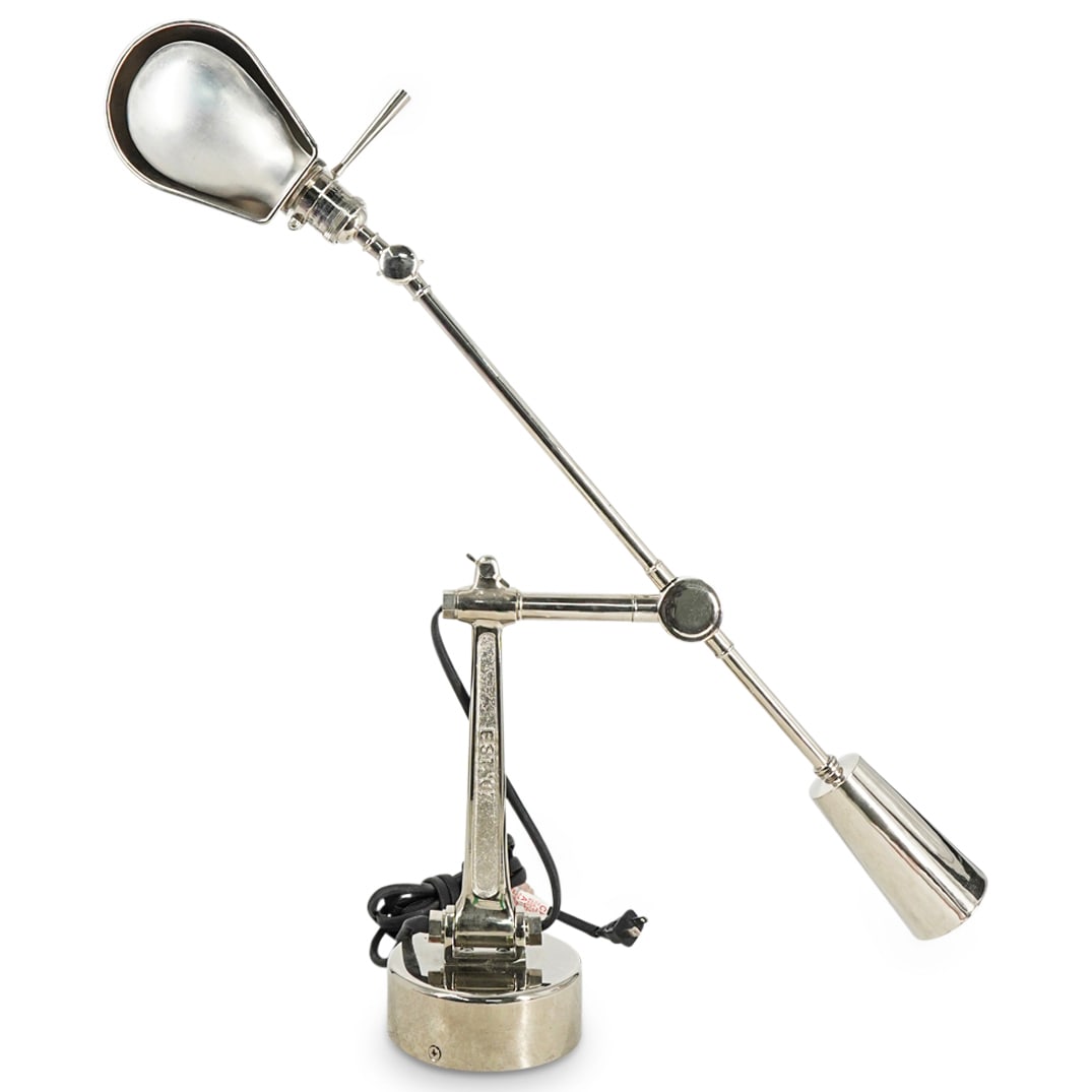 Vintage Restoration Hardware Style Metal Cantilever Desk Lamp