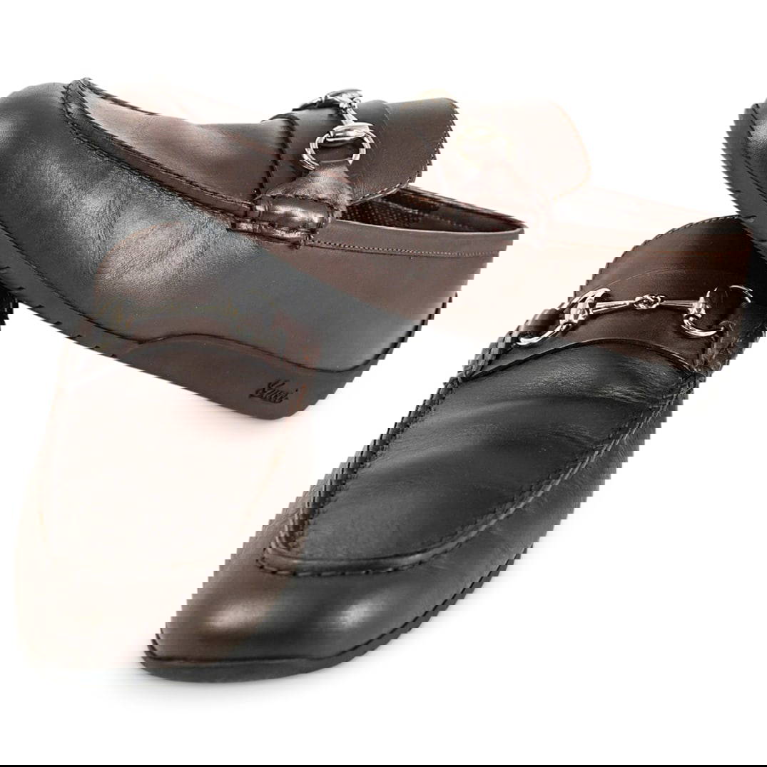 Pair Of Gucci Designer Men's Loafers In Box Auction