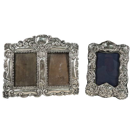 (2 Pc) Pair Of Sterling Silver Ornate Frames