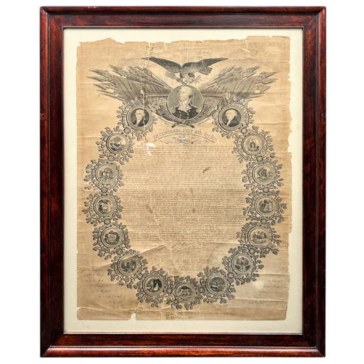 1819 William Woodruff Declaration Of Independence Broadside