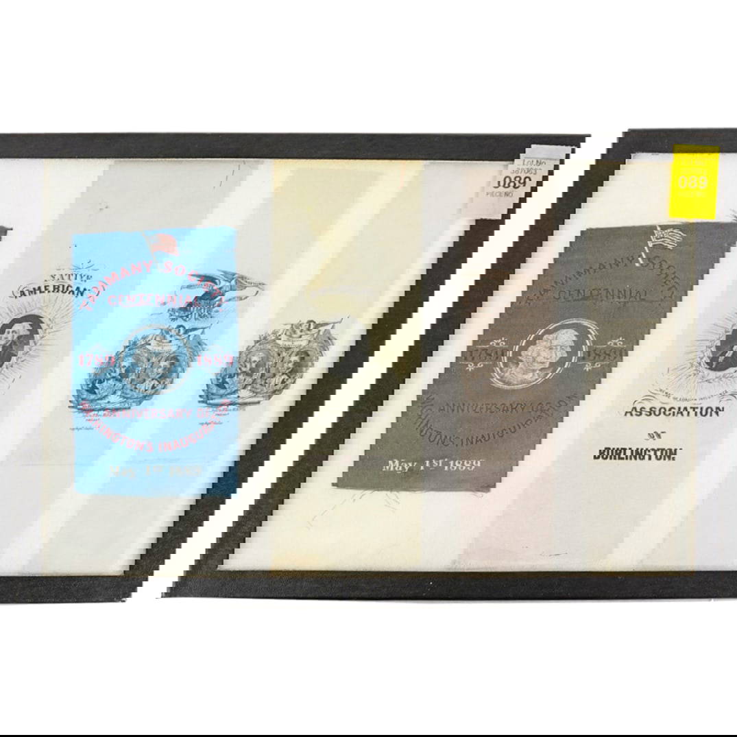 (4 Pc) 19th Century George Washington Ribbons Auction