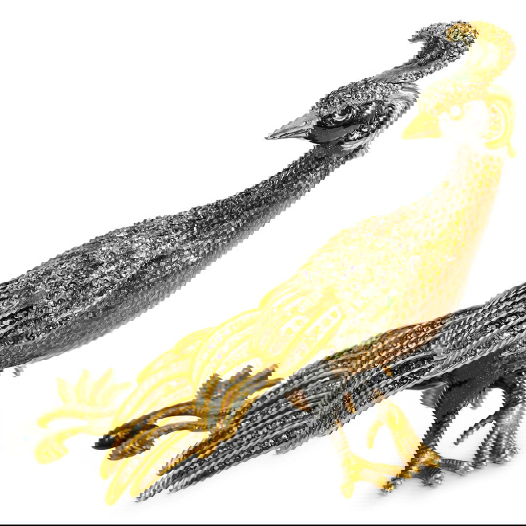 Limited Edition Jay Strongwater Enamel Peacock Auction