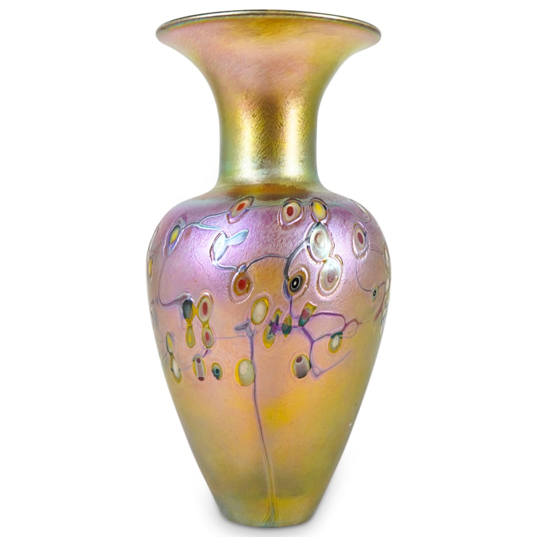 Likely Robert Held Canada Art Glass Vase Auction