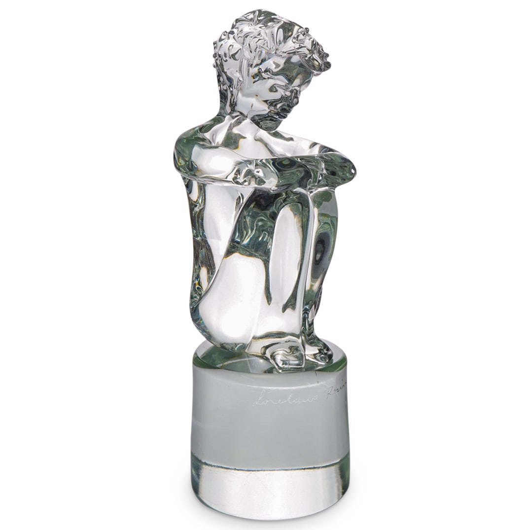 1960s Murano Glass Loredano Rosin The Thinker Modernist Statue Auction