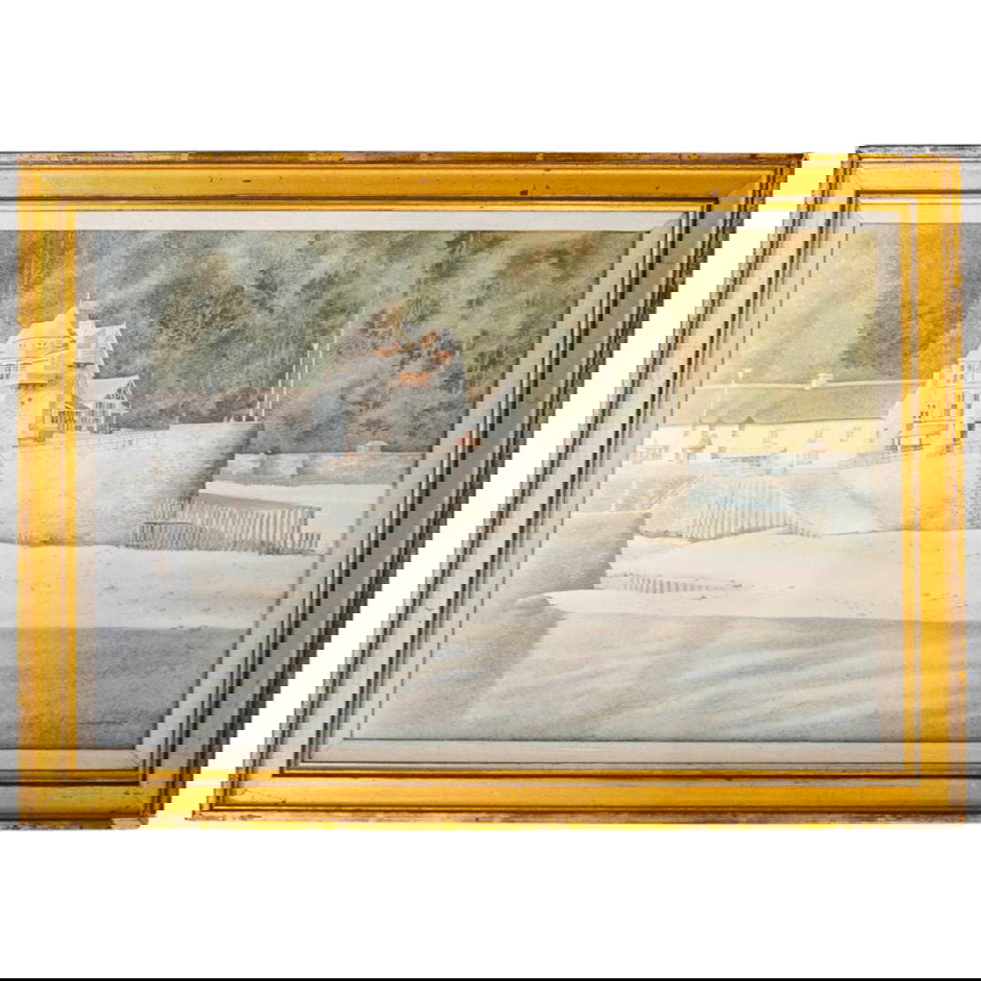 Nigel Price (1933-2018) Watercolor Landscape Cottage Painting Auction