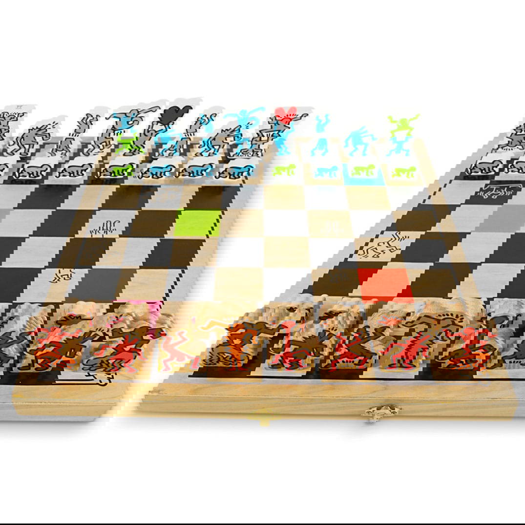 Keith Haring Colorful Chess Set Auction