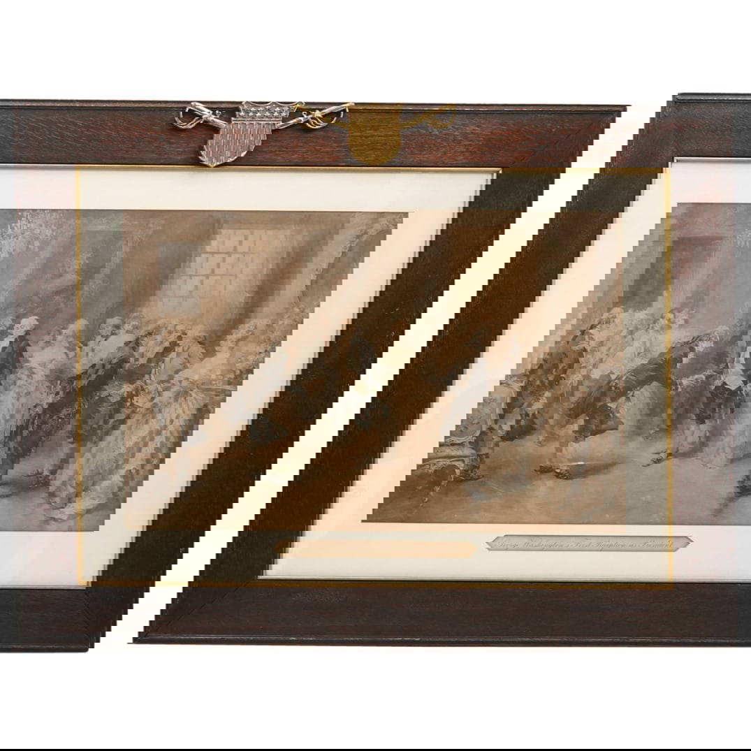 Antique V. De Paredes "george Washington's First Reception As President ...