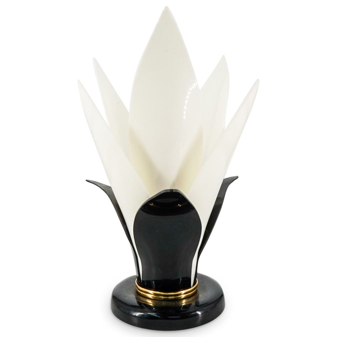 Mid Century Modern Roger Rougier Style Flower Table Lamp Auction