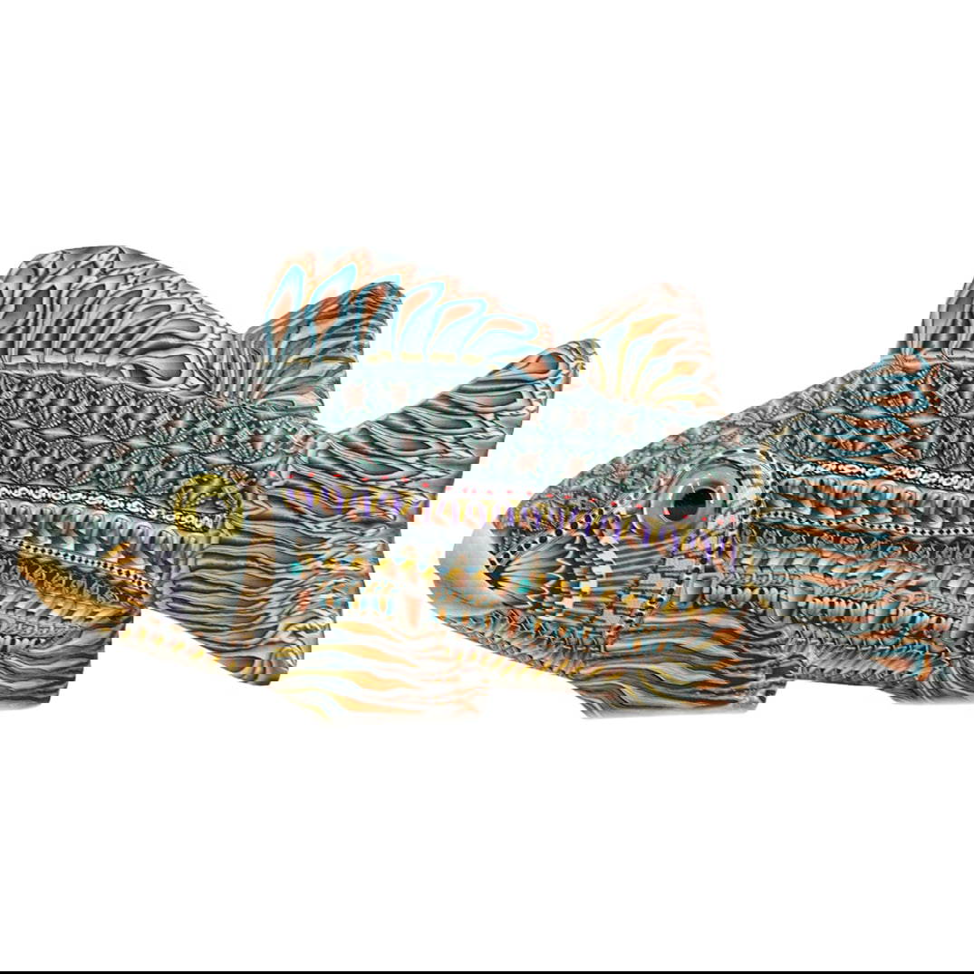 Jon Anderson Fimo Creations Polymer Clay Fish Sculpture Auction