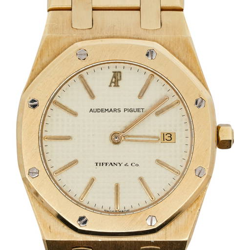 Audemars Piguet X Tiffany & Co. "royal Oak" 18k Gold Watch