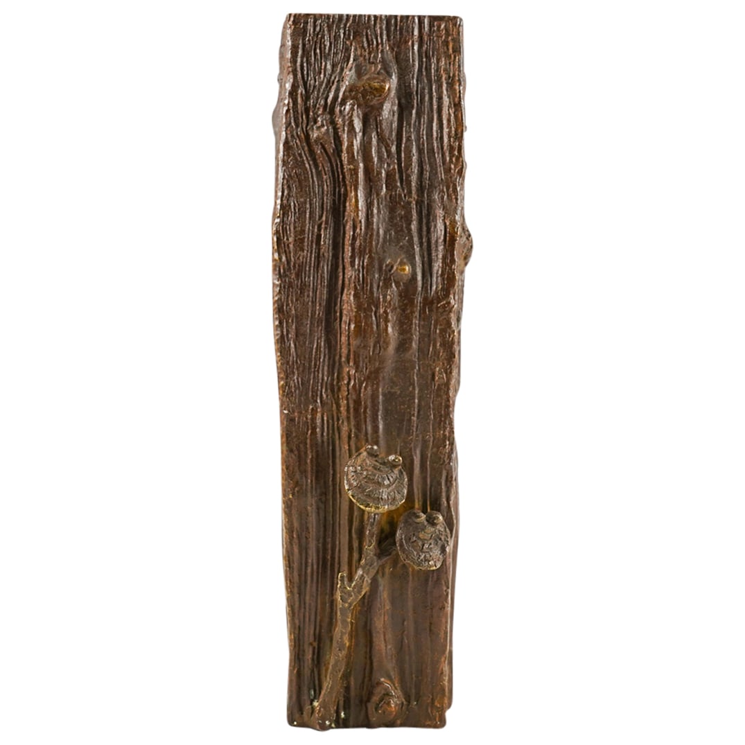 Antique Japanese Meiji Period Bronze Log Vase Auction