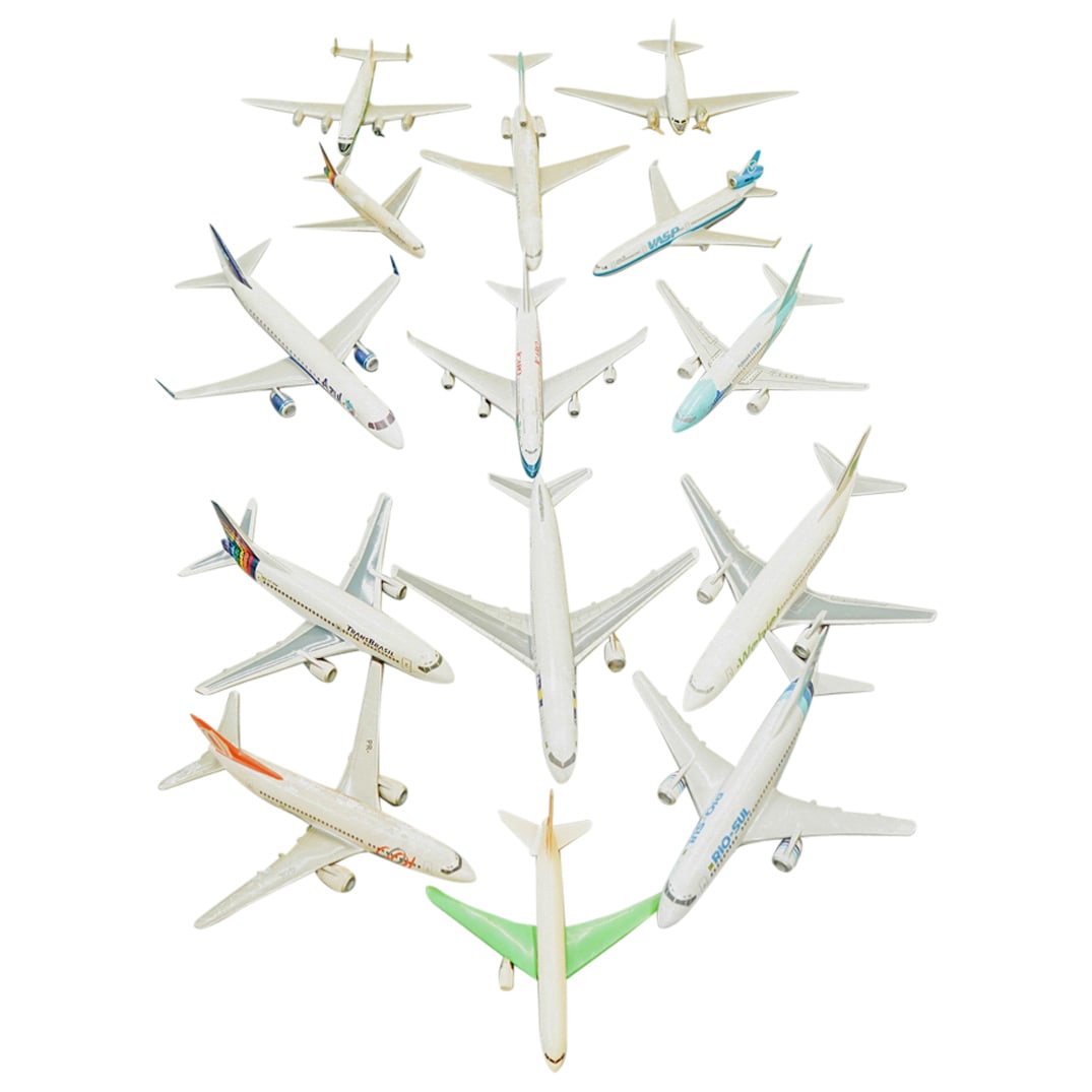 (14 Pc) Vintage Assorted Large Aircraft Model Grouping Collection Set ...