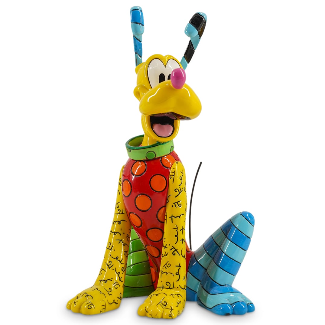 Disney By Britto "pluto" Polyresin Sculpture Auction