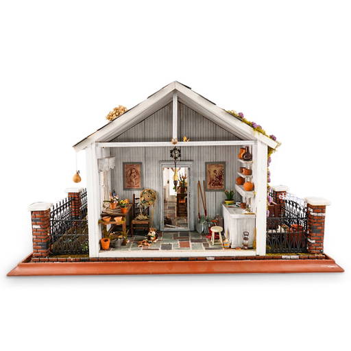 Vintage Handcrafted Miniature Model Conservatory Greenhouse