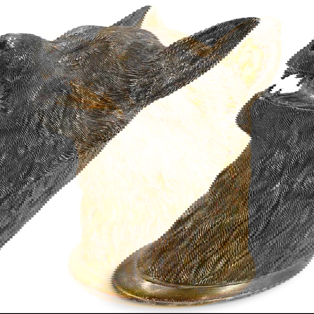 Antique Silver Wolf Head Stirrup Cup Auction