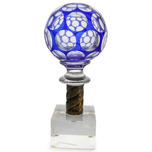 Antique Poss. Boston & Sandwich Glass Co. Cut Glass Newel Post Finial
