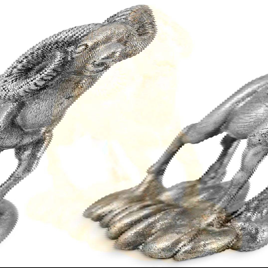 Solid Sterling Silver Miniature Ram Figurine Auction