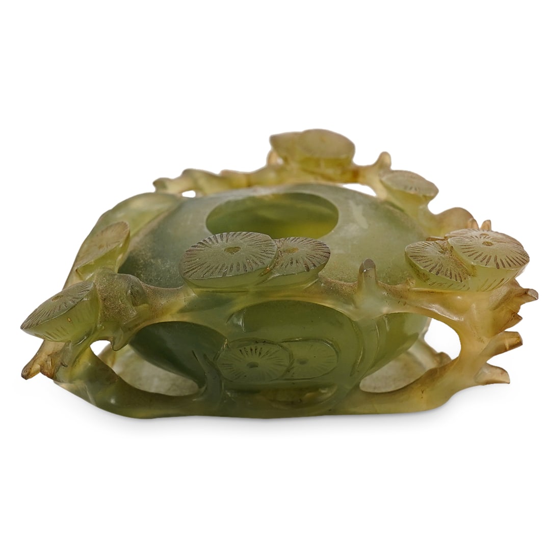 Antique Chinese Carved Jade Inkwell Auction