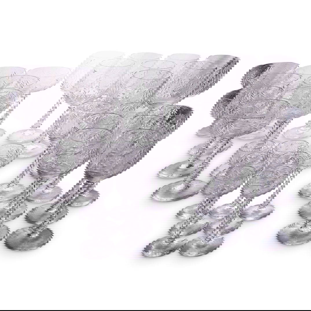 (30 Pc) Rock Sharpe Crystal Stemware Auction