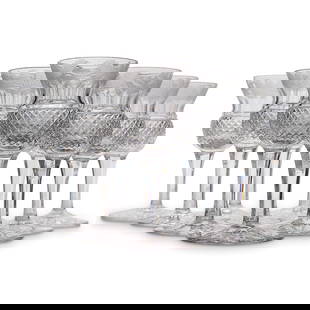 An Edinburgh "thistle" Cut Glass Stemware Service Auction