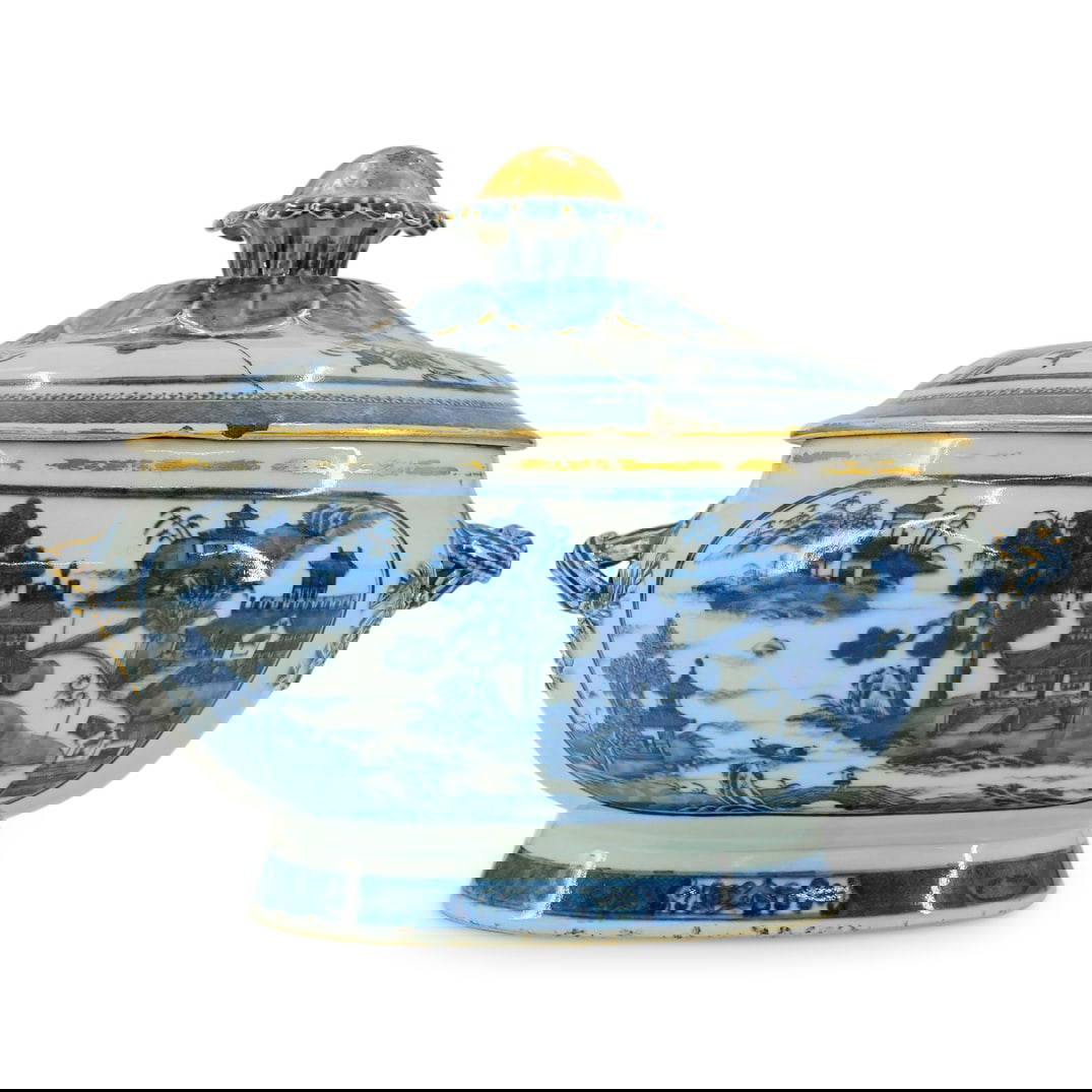 Antique Chinese Nanking Porcelain Tureen Auction